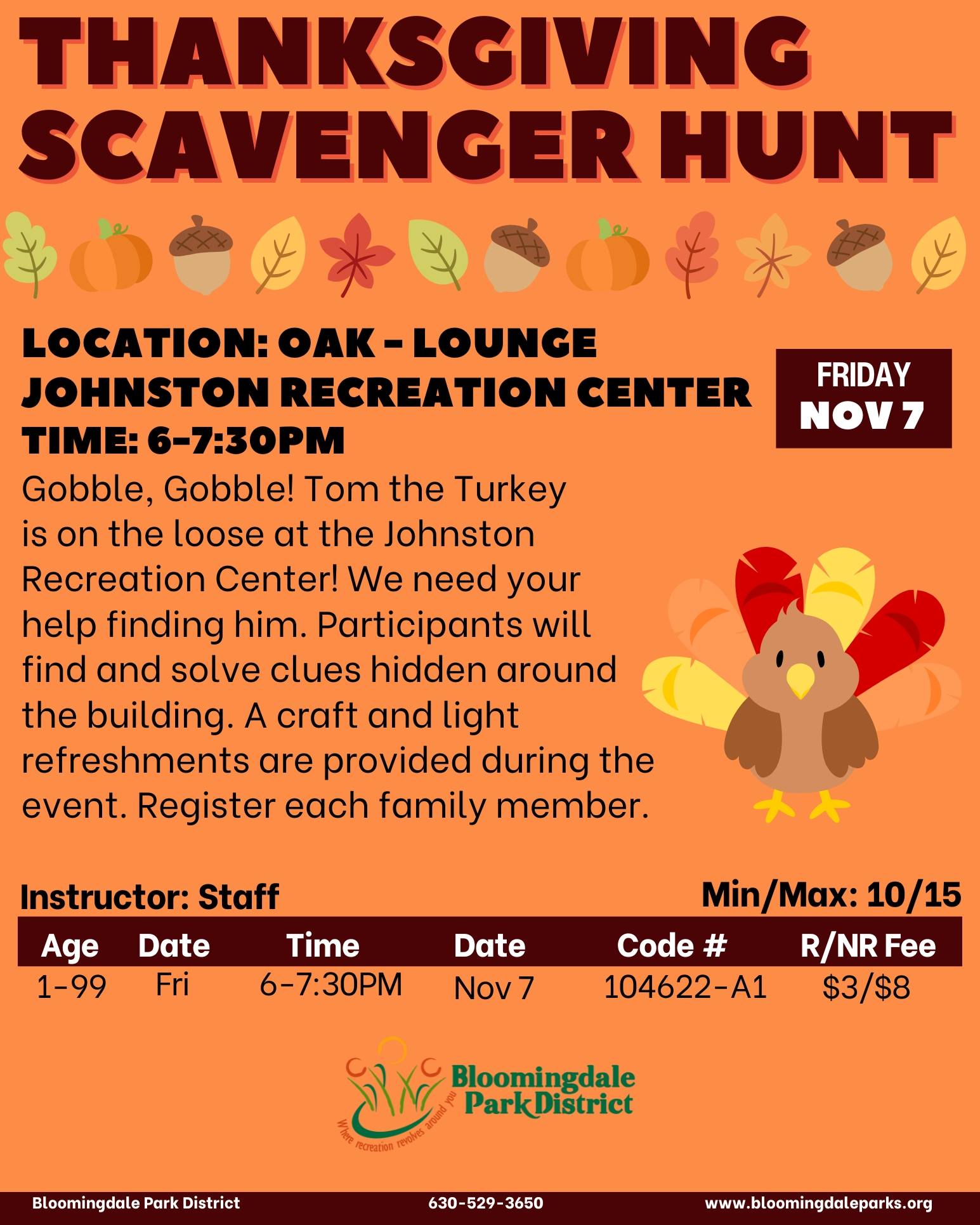 Bloomingdale - Thanksgiving Scavenger Hunt Gobble, gobble! Tom the ...