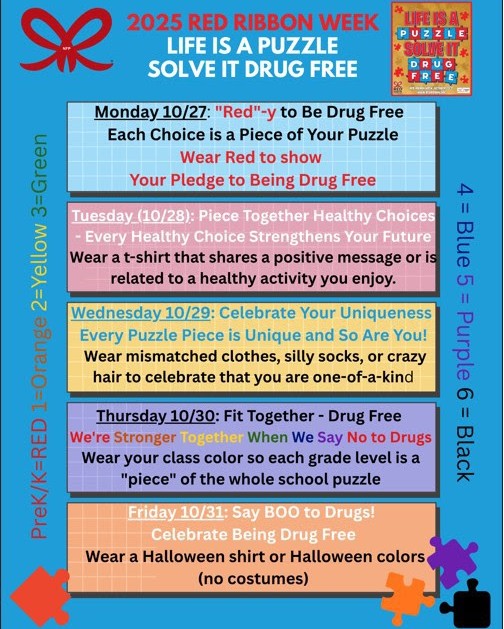Neely - 🎀 RED RIBBON WEEK 2025 🎀 LIFE IS A PUZZLE — SOLVE IT DRUG FREE ...
