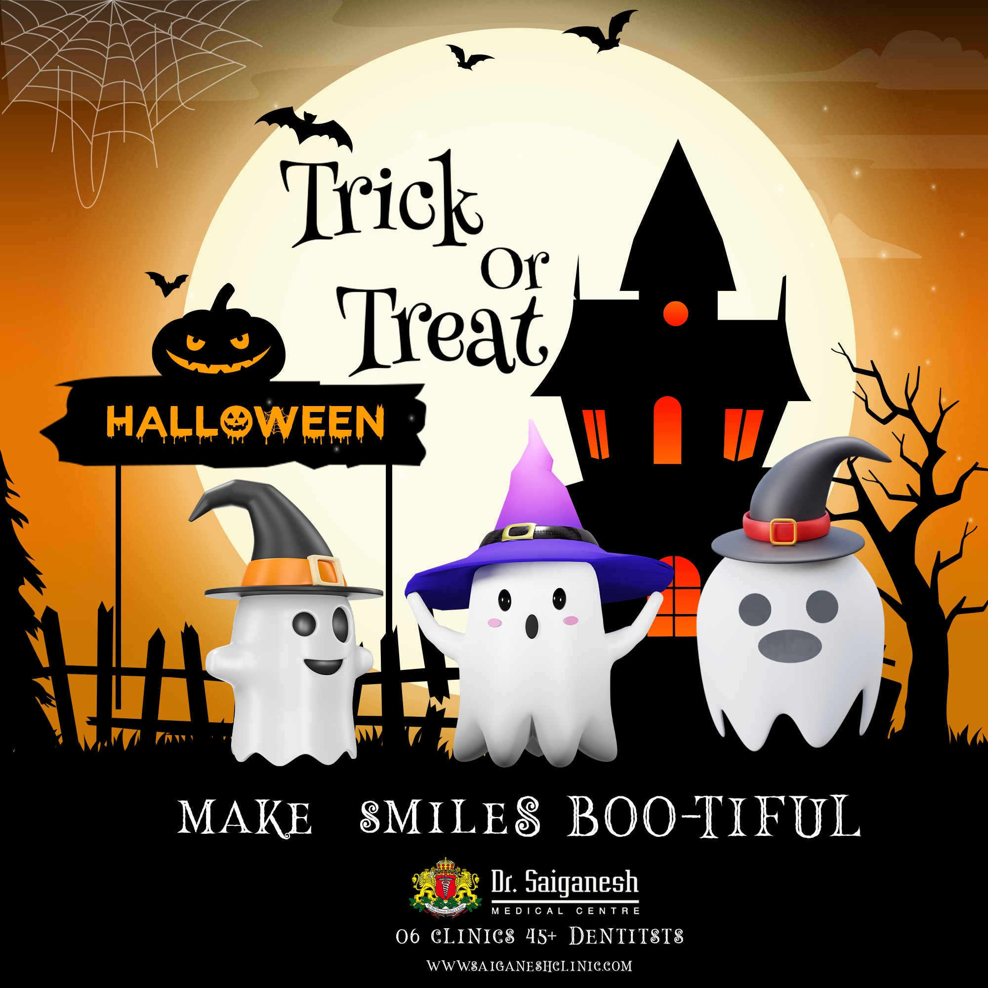 Dr - Trick or Treat! Let’s make your smile BOO-tiful! 👻🦷 This Halloween ...