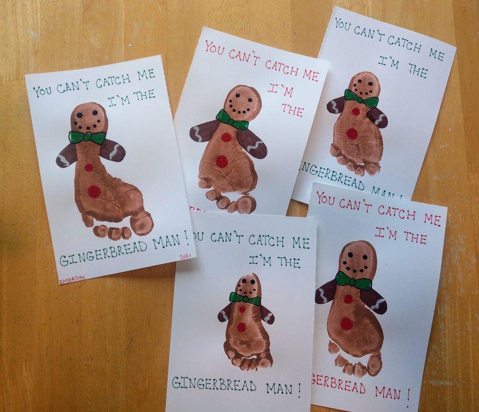 Adorable gingerbread footprint craft!... - hello, Wonderful | Facebook