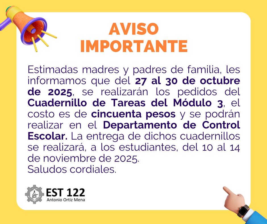 Escuela - AVISO IMPORTANTE ‼️ CUADERNILLOS DE TAREAS DEL MÓDULO 3 # ...
