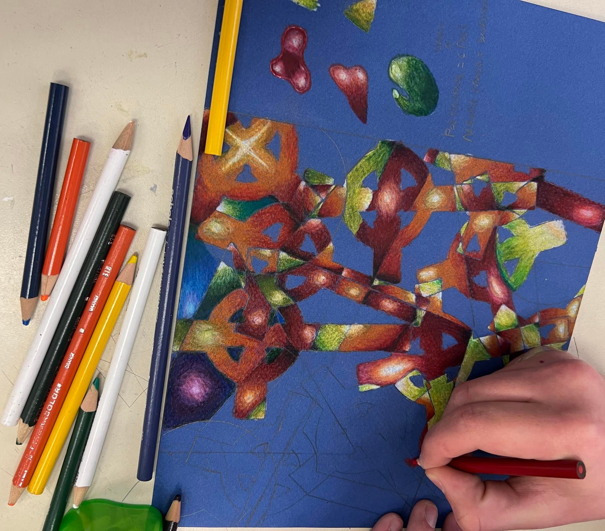 That - Abstract Color Theory Colored Pencil Artwork This is a great ...