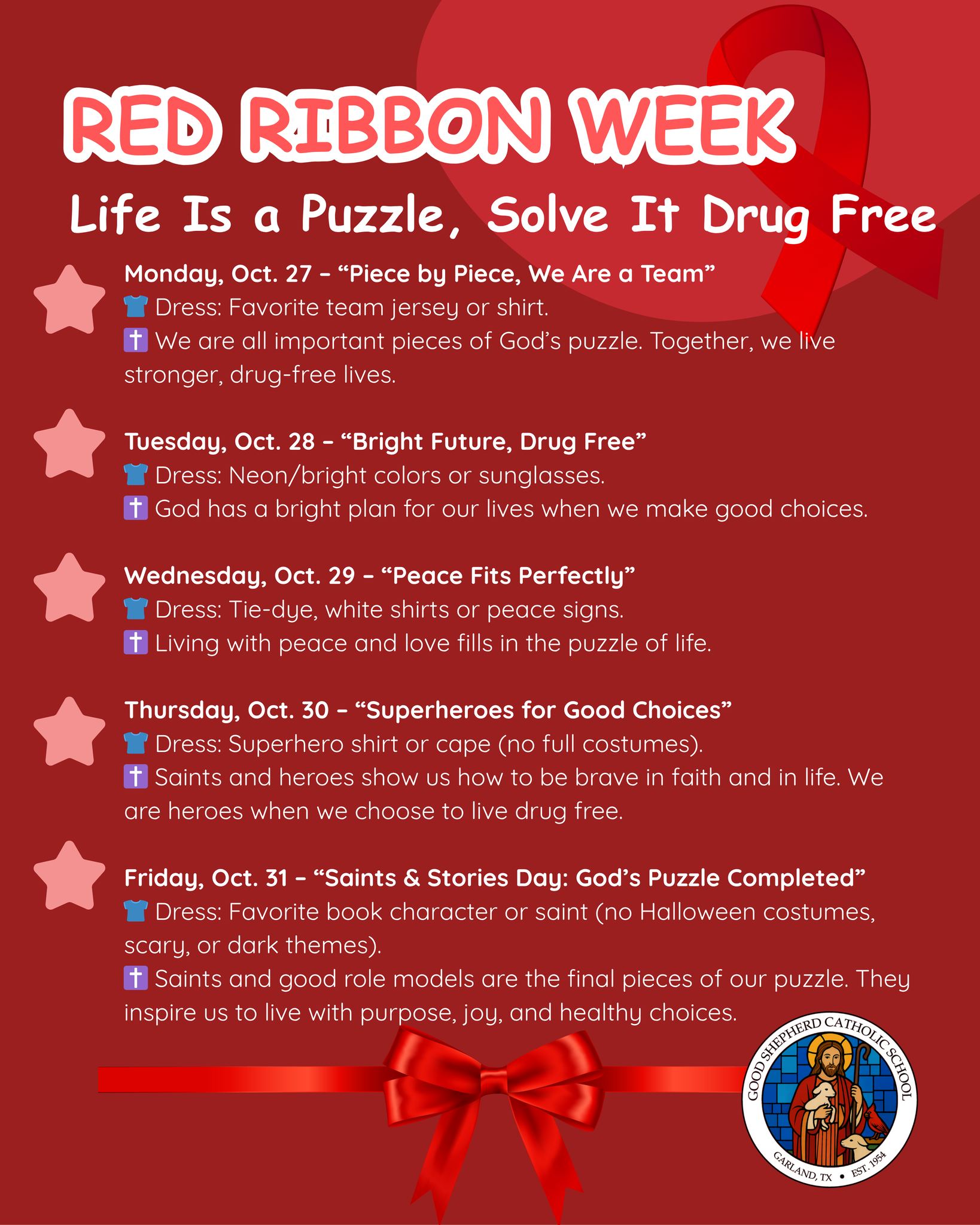 Good - ️ Red Ribbon Week 2025 ️ Theme: Life Is a Puzzle, Solve It Drug ...