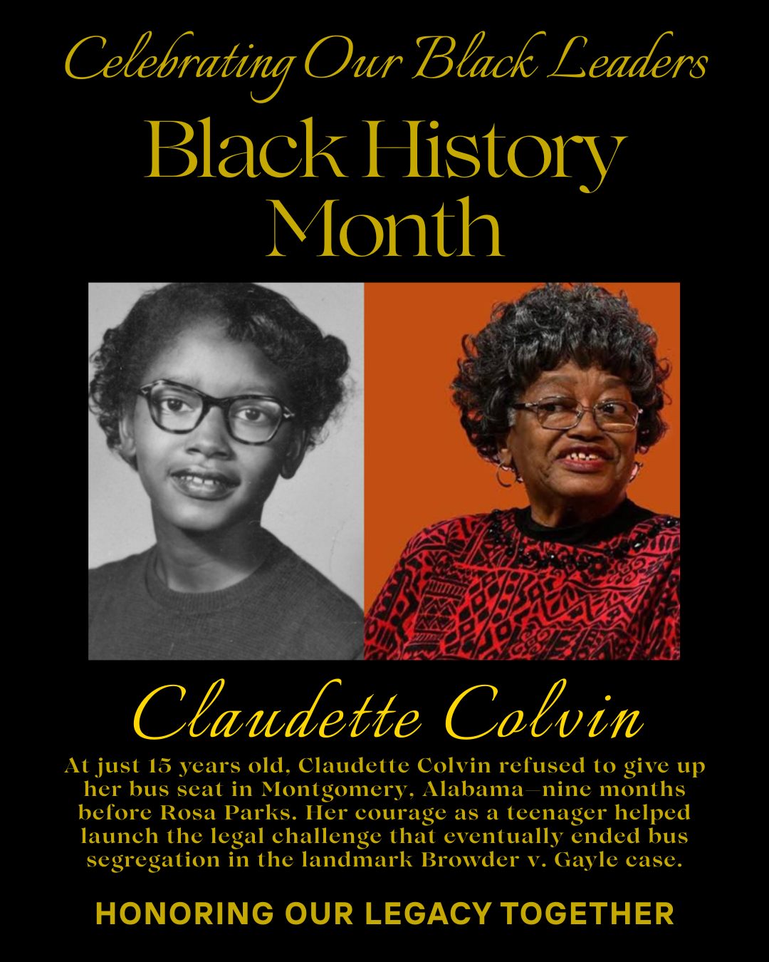 Congresswoman - Today, we honor a teenage trailblazer whose courage ...