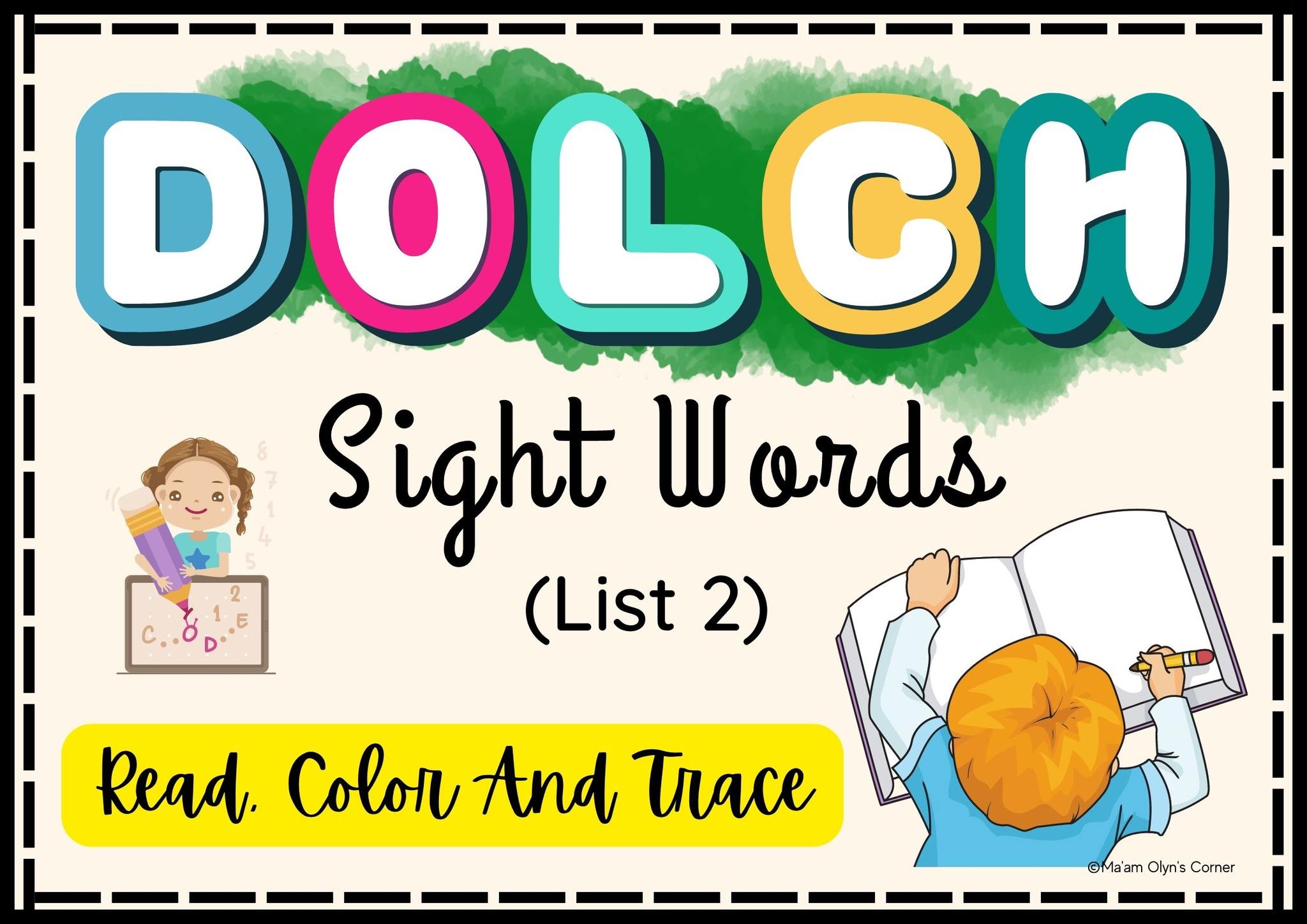 Read, Color and Trace DOLCH Sight... - Ma'am Olyn's Corner