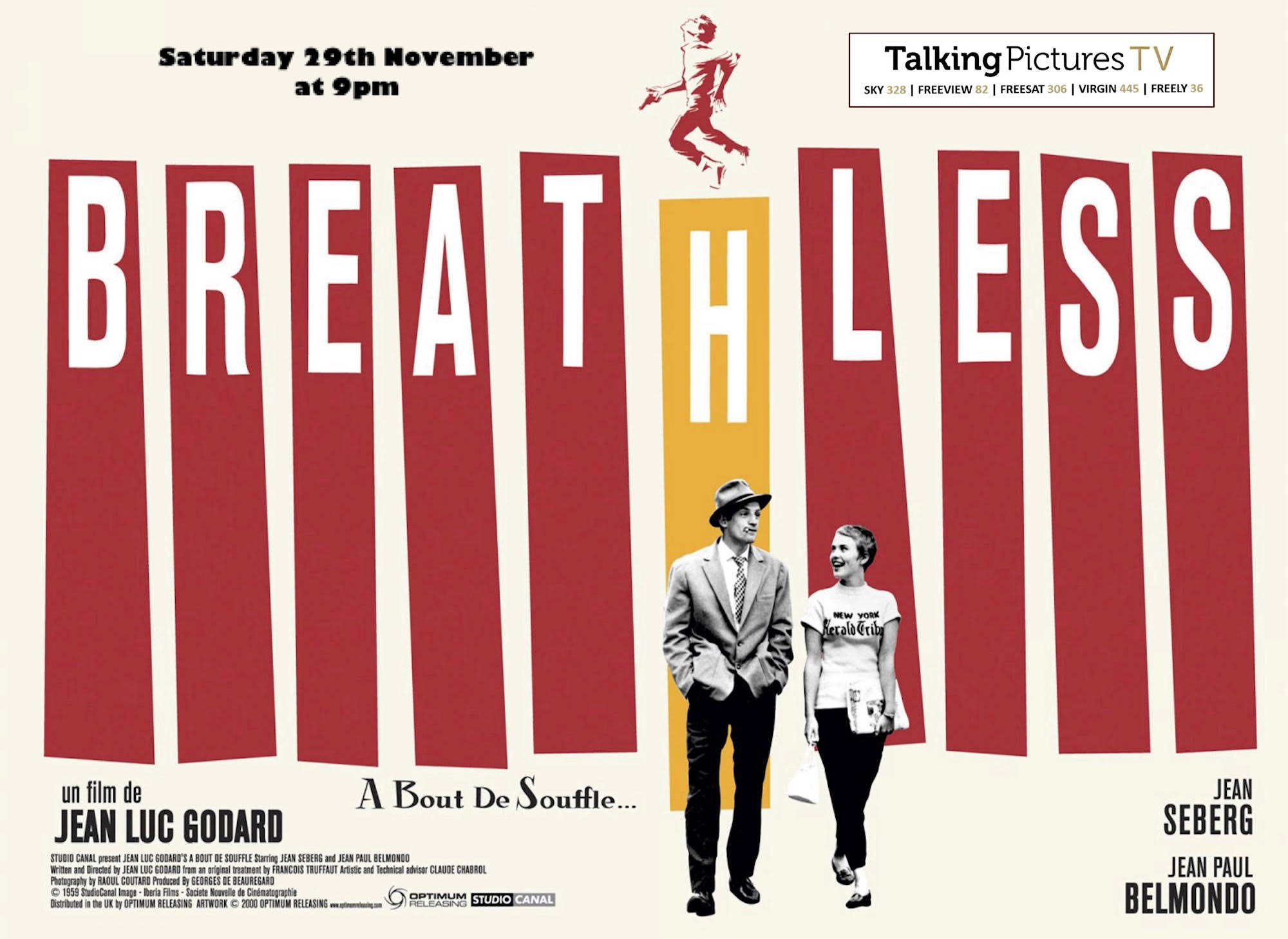 BREATHLESS (1960) *Premiere*🚨 Saturday 29th November at 9pm Attention ...