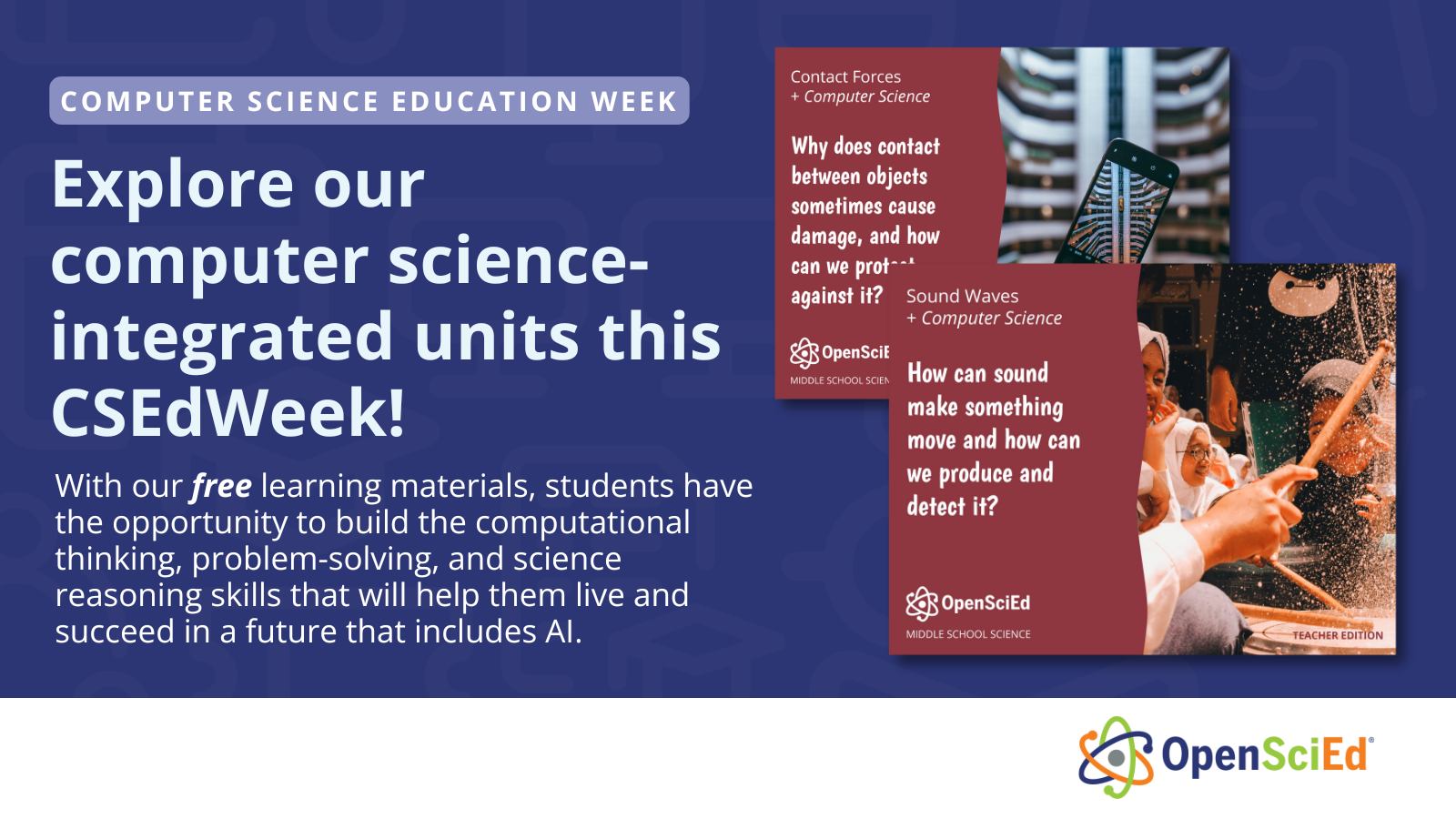 OpenSciEd - We now have student materials (handouts, readings ...