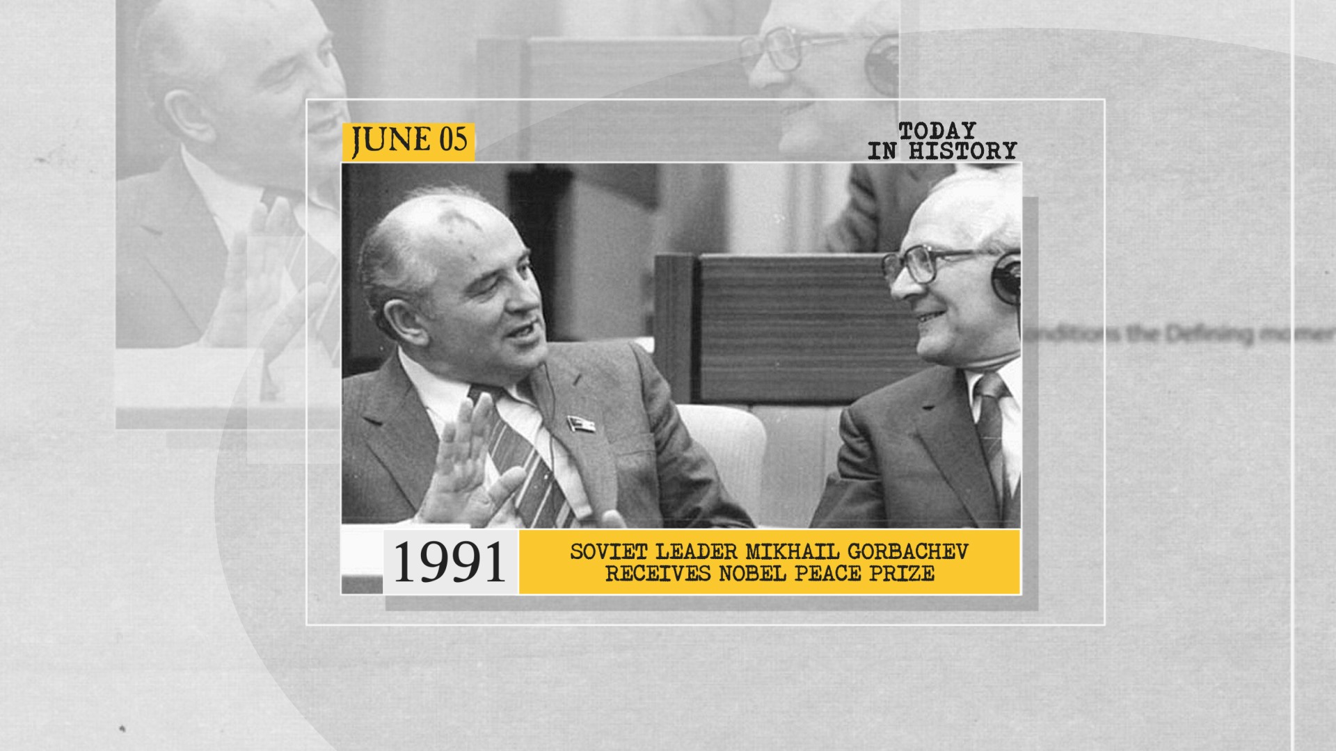 Wion Todayinhistory 1991 Soviet Leader Mikhail Gorbachev Receives