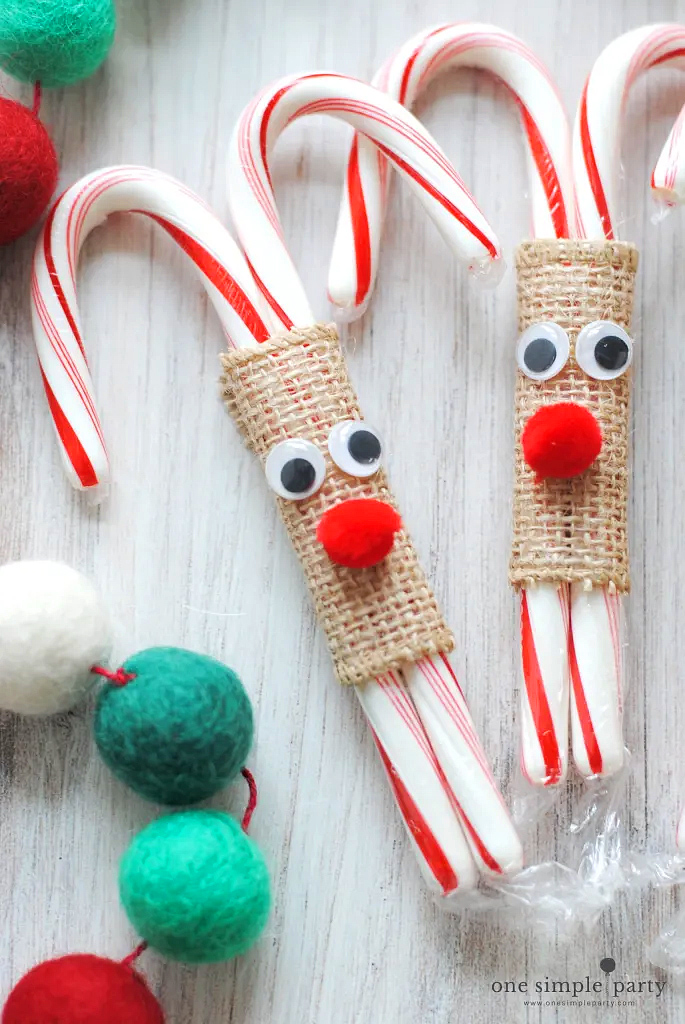 The Craft - These candy cane reindeer are a simple little Christmas ...