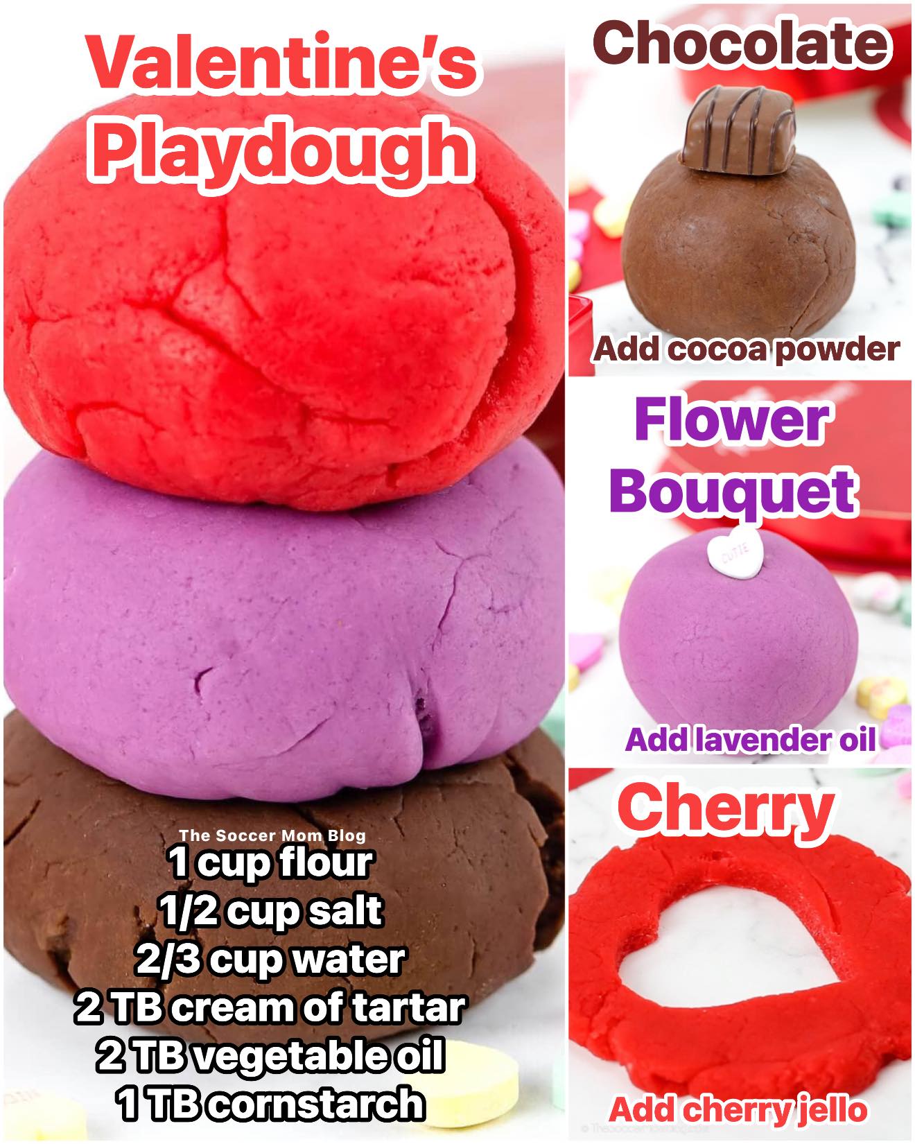 The Soccer - Valentine Playdough ️🥣 3 Scented Recipes that are fun and ...