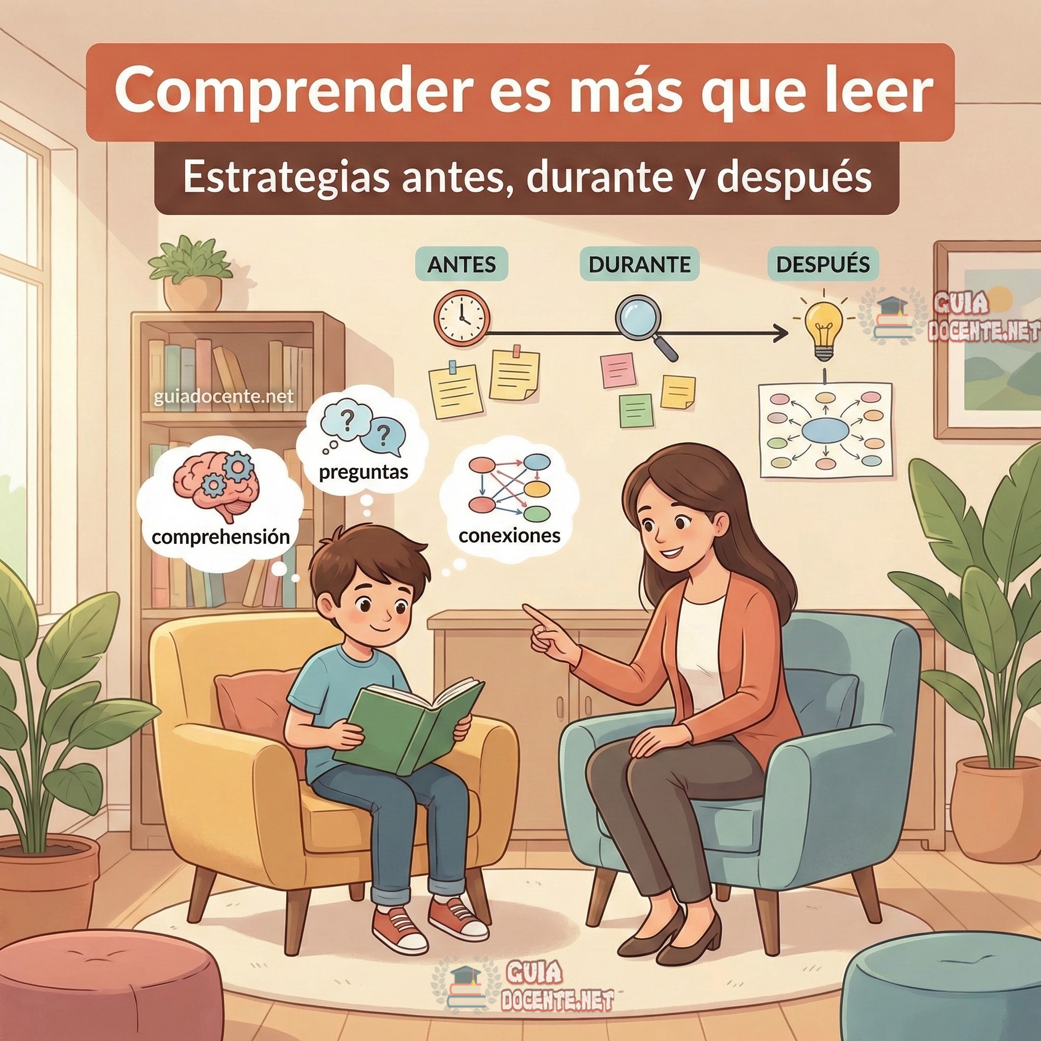 Guía - 🧠 Estrategias para mejorar la comprensión lectora Antes, durante ...