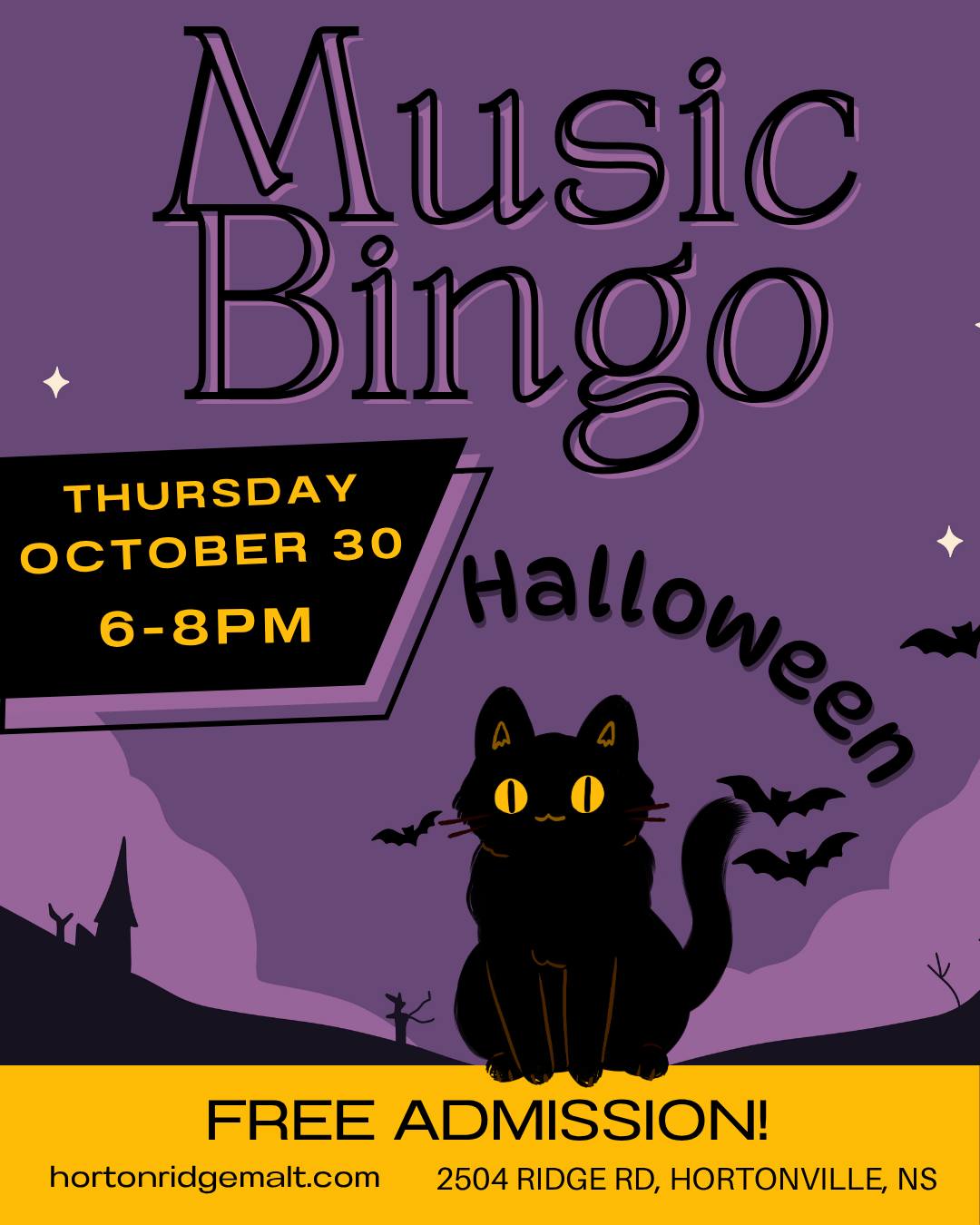 Horton - 🎃🕸️ HALLOWEEN MUSIC BINGO 🕸️🎃 📍 Horton Ridge Malt House 🗓 ...