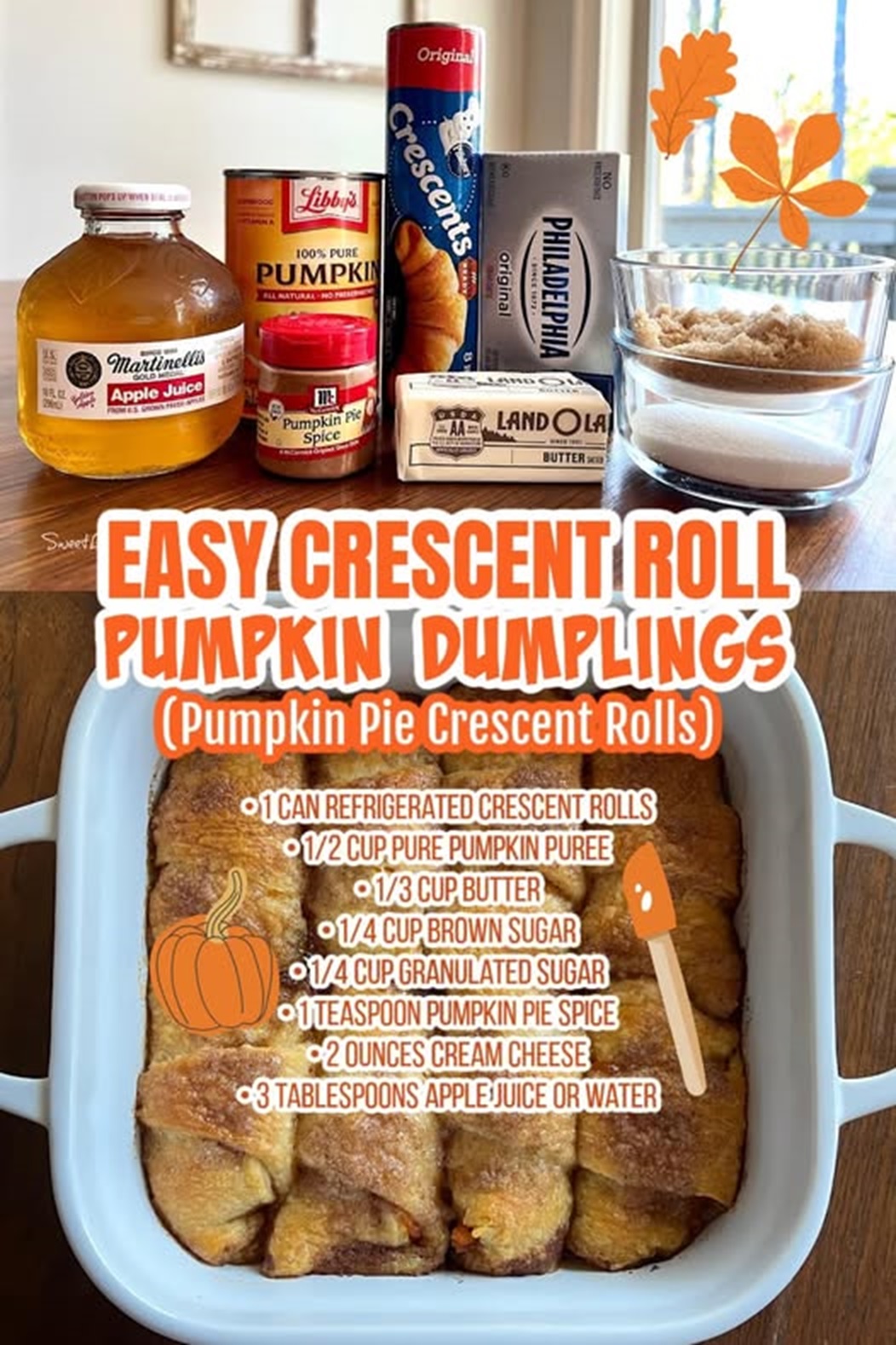 Recipes - Pumpkin Pie Crescent Rolls! 🧡🍂 Delicious Pumpkin-Cream Cheese ...