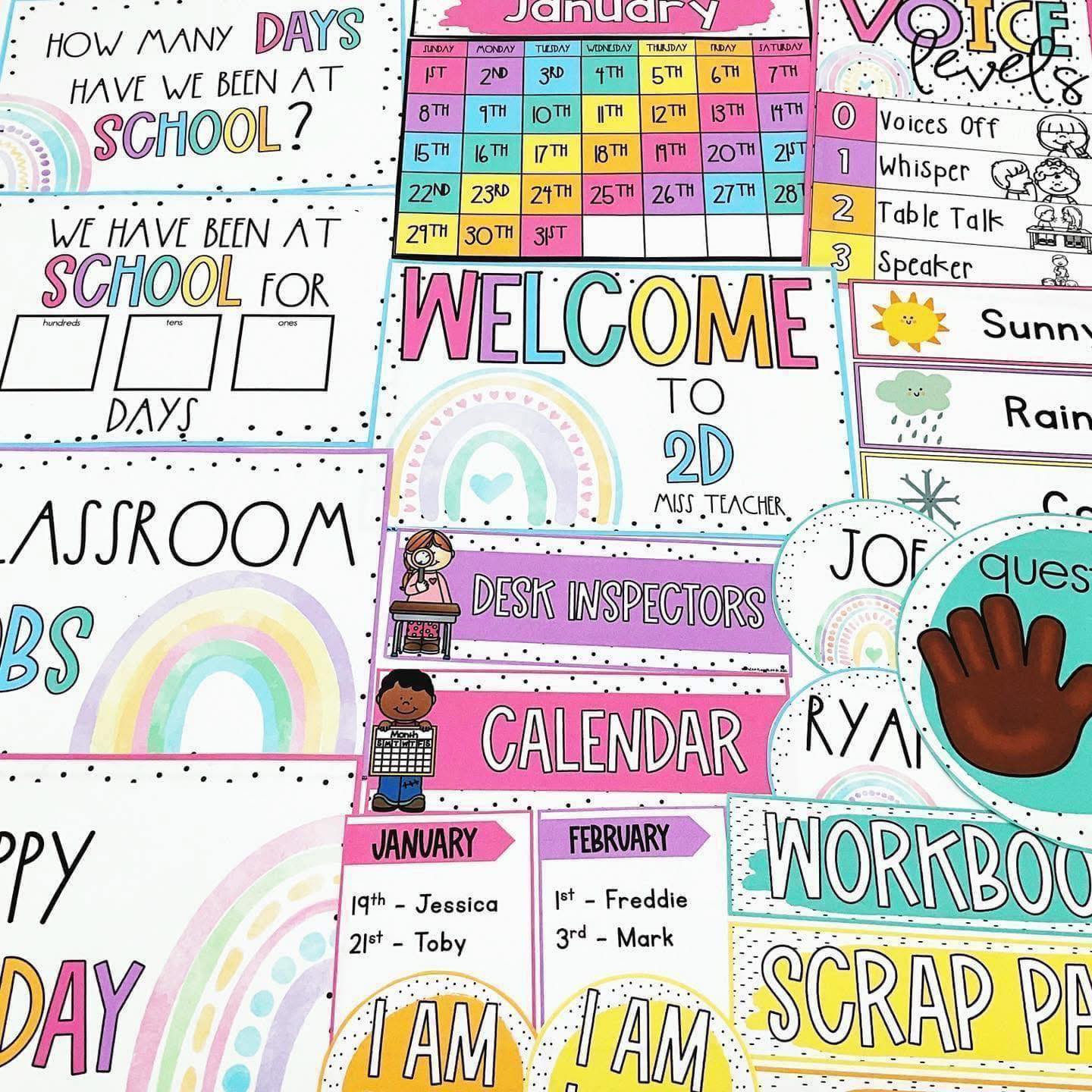 Tales - 🌈 RAINBOW CLASSROOM DECOR 🌈 Set up a cute, fun, Rainbow ...