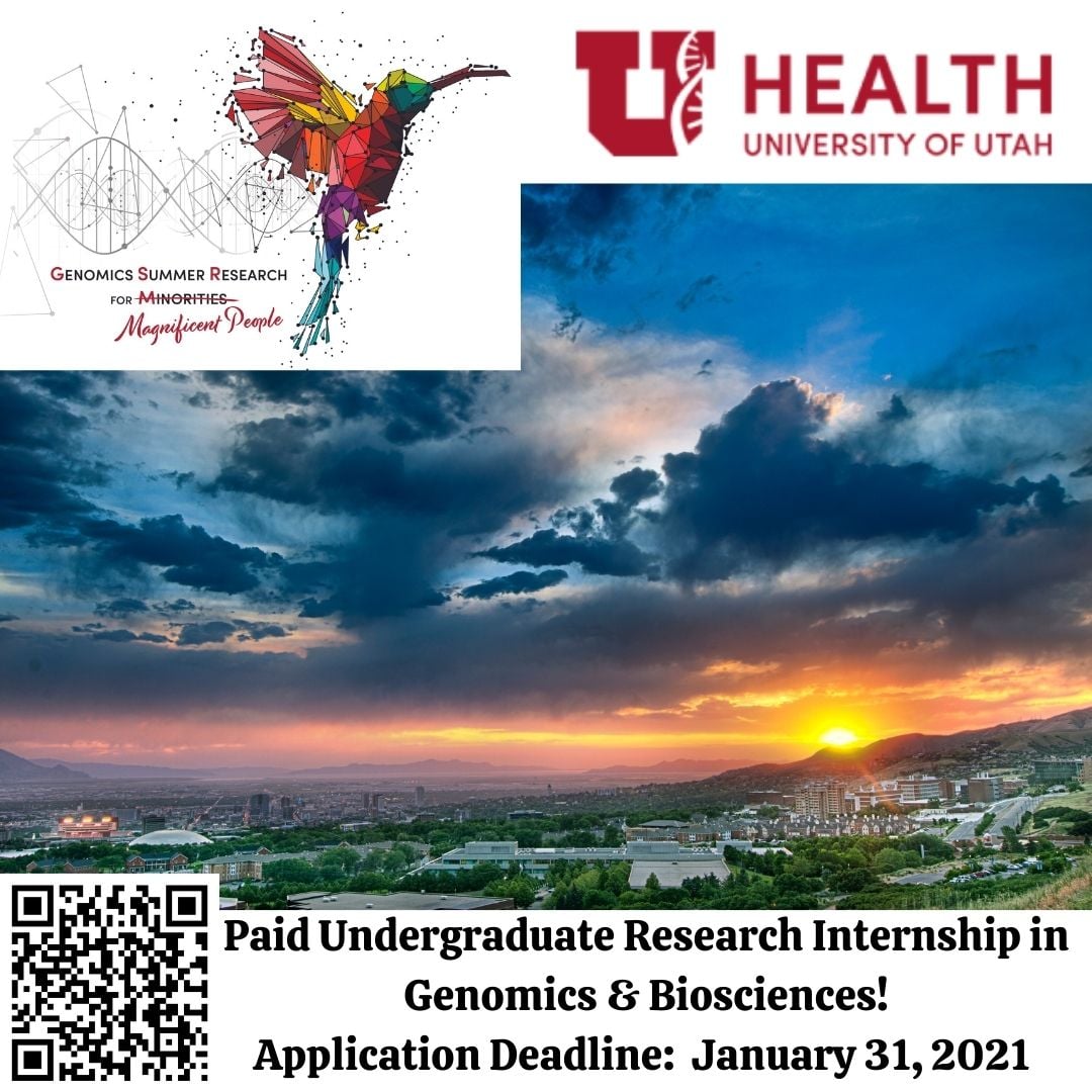 Genomics Summer Research for Minorities at the University of Utah ...