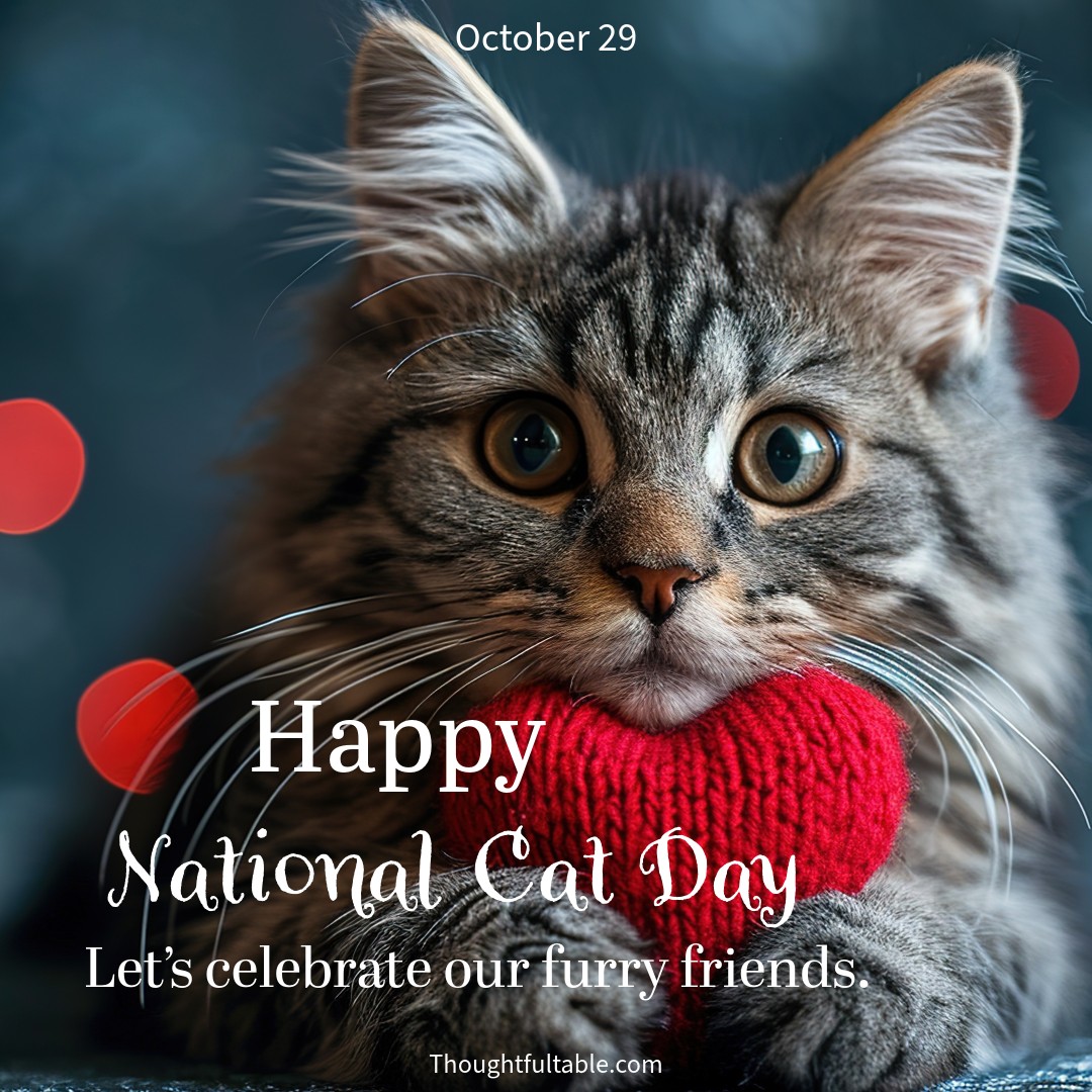 Thoughtfultable.com - Happy National Cat Day. October 29, 2025. # ...