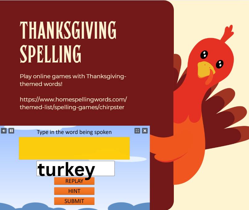 Home - 🦃Play games with our free Thanksgiving spelling list! https ...