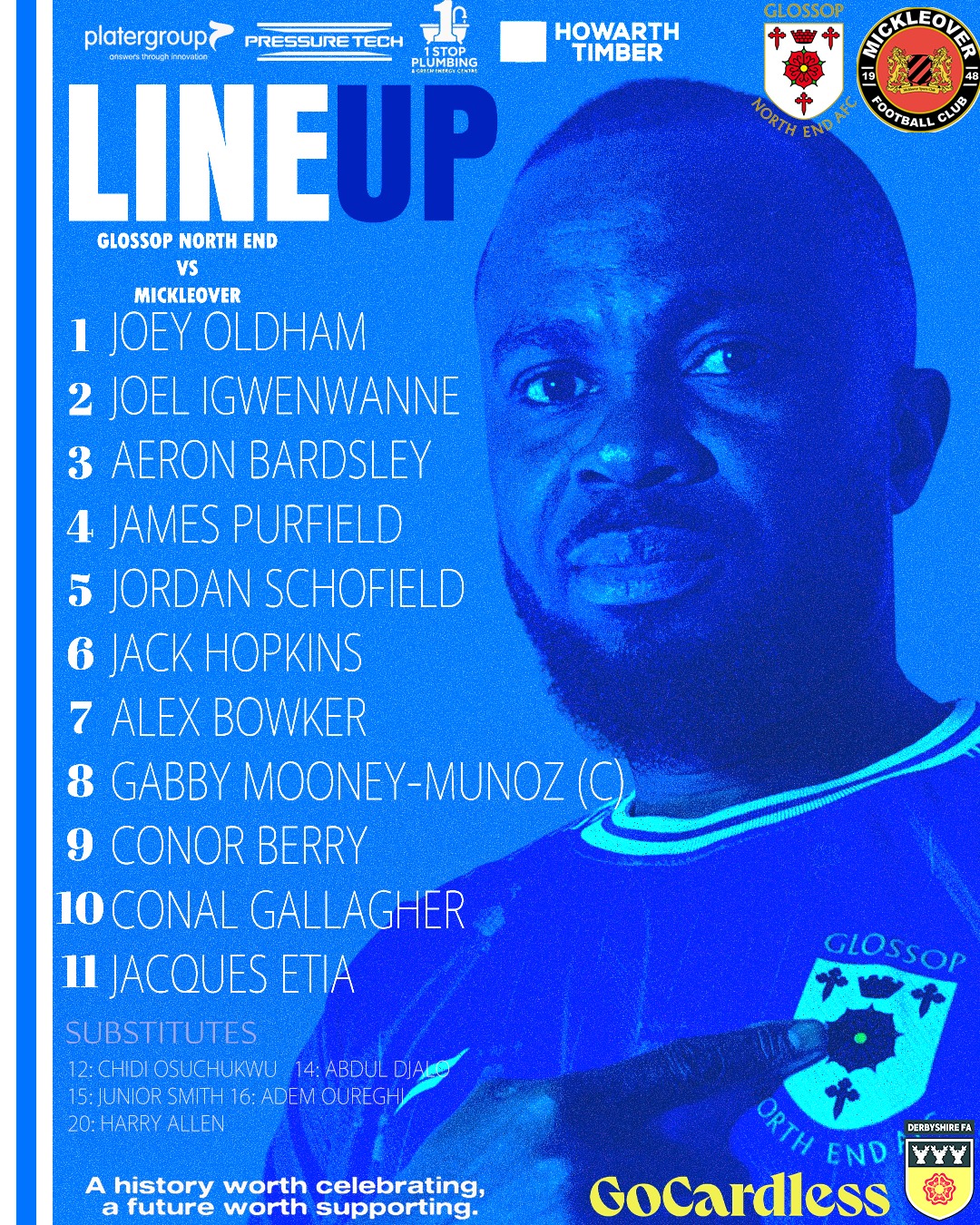 Glossop - LINEUP 📰 One game from the final… and here’s how we line up ...