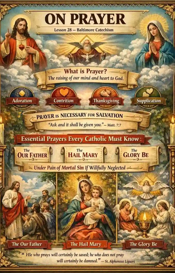 Catholic - 𝗢𝗡 𝗣𝗥𝗔𝗬𝗘𝗥 𝗪𝗵𝗮𝘁 𝗜𝘀 𝗣𝗿𝗮𝘆𝗲𝗿? Prayer is the raising of our mind ...
