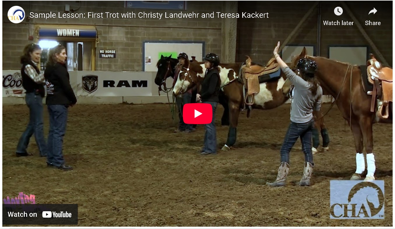Equine - Sample Lesson: First Trot with Christy Landwehr and Teresa ...