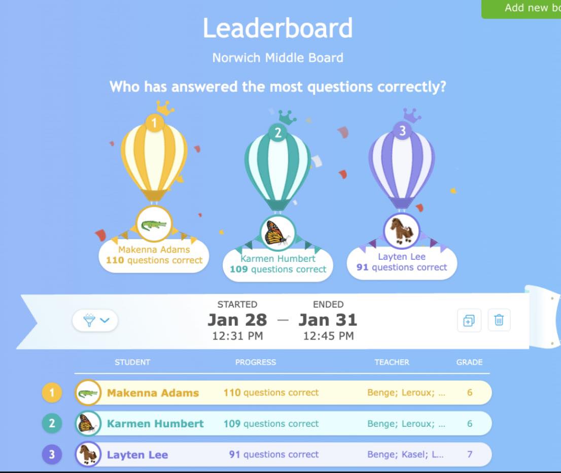 📊 IXL Leaderboards Are Here! 📊... - USD 331 Norwich School | Facebook