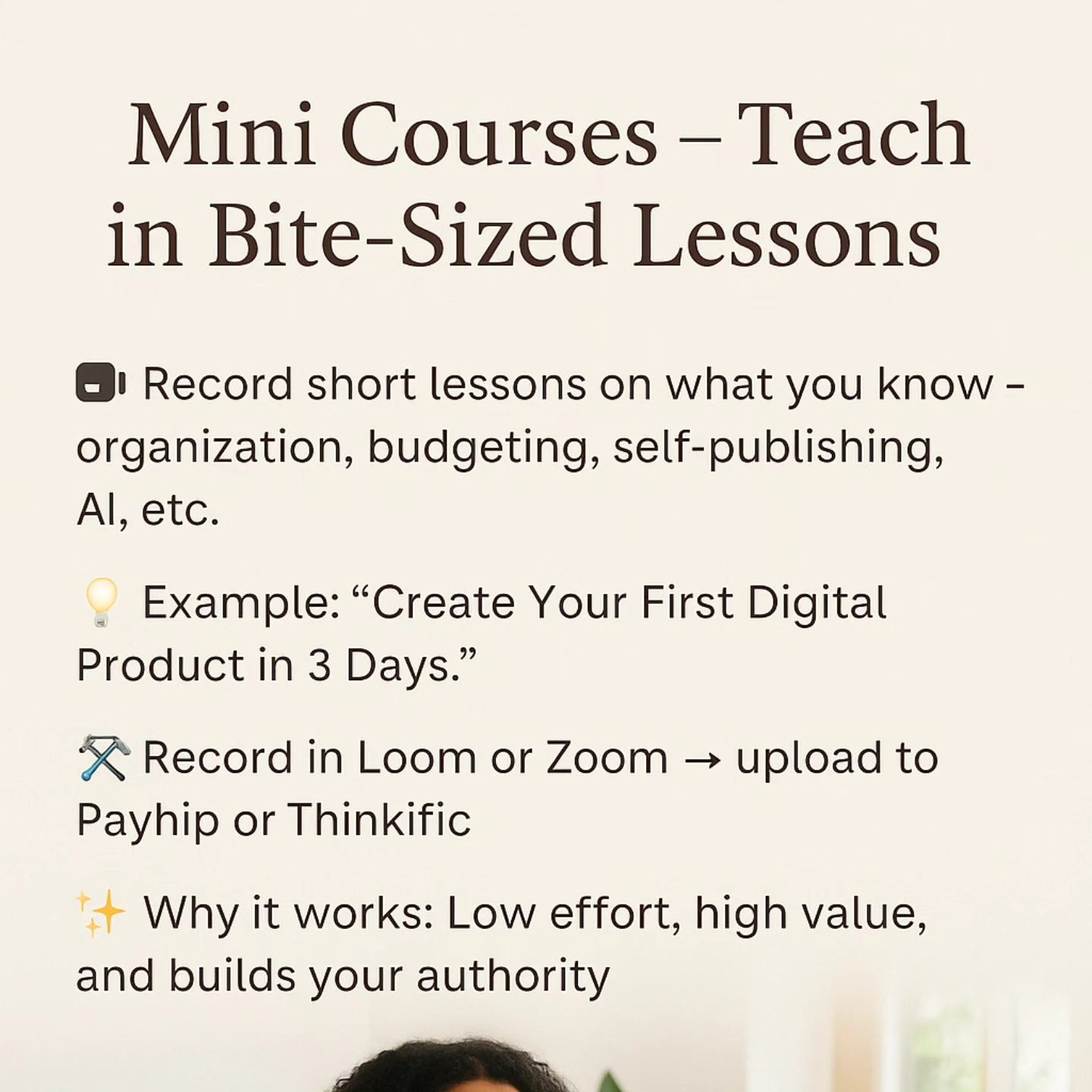 In - Mini Courses – Teach in Bite-Sized Lessons If you can explain ...