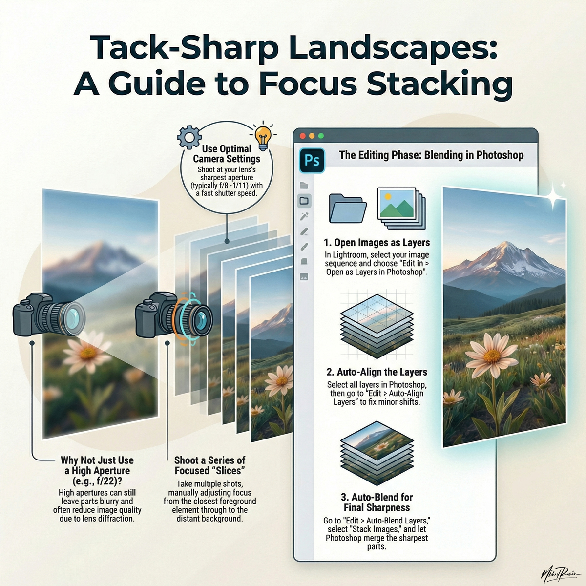 Michael - Ever wondered how landscape photos look sharp from front to ...