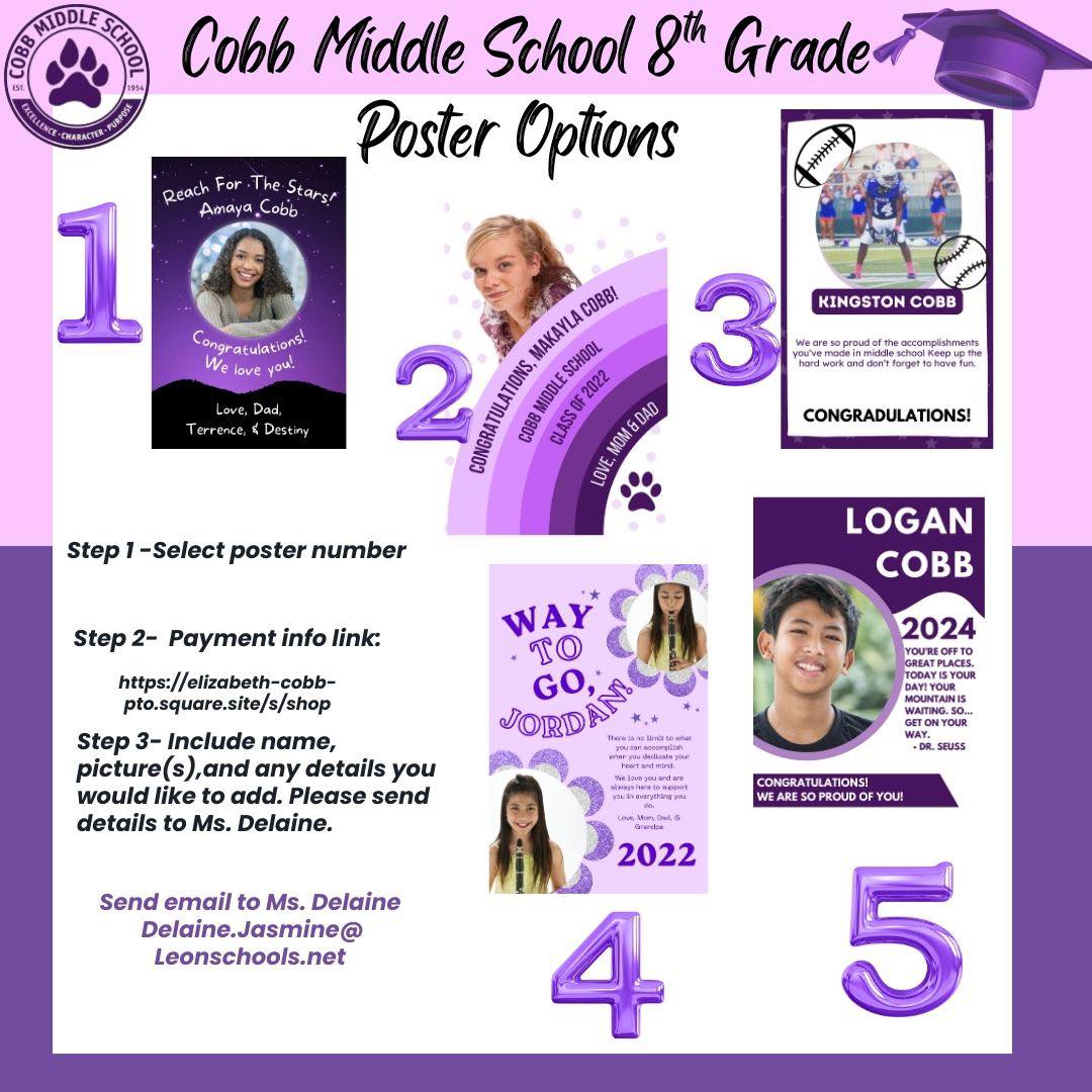 Cobb - 💜🐾Celebrate your student’s accomplishments with a 8th Grade ...
