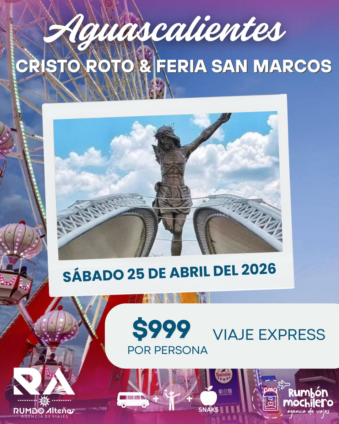 Rumbón 🤩 ¡𝐀𝐆𝐔𝐀𝐒𝐂𝐀𝐋𝐈𝐄𝐍𝐓𝐄𝐒 𝐄𝐗𝐏𝐑𝐄𝐒𝐒 🎡 ¡𝐕𝐢𝐯𝐞 𝐥𝐚 𝐦𝐚𝐠𝐢𝐚 𝐝𝐞 𝐥𝐚 𝐅𝐞𝐫𝐢𝐚 𝐝𝐞 𝐒𝐚𝐧 5017