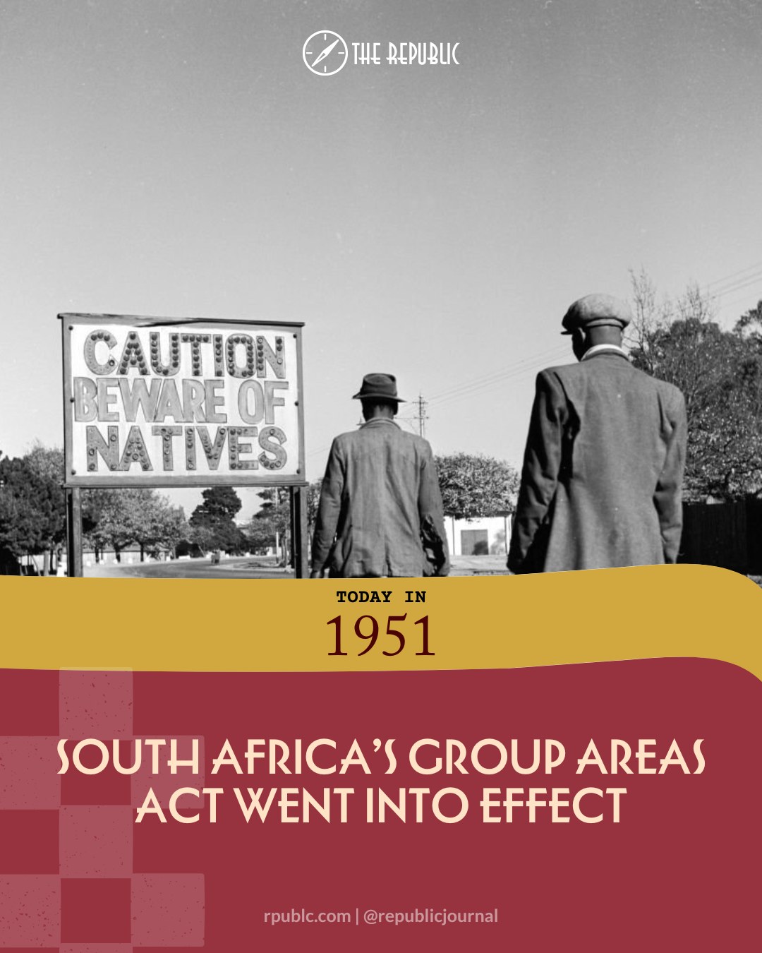 The Republic - Today in 1951, South Africa’s Group Areas Act went into ...