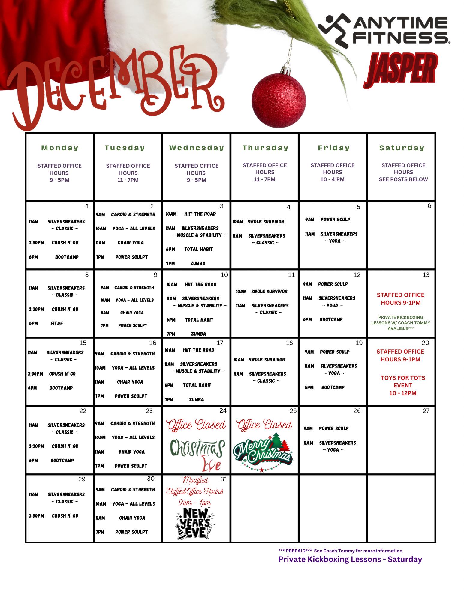 Anytime - This December let’s crush every workout and end of the year ...
