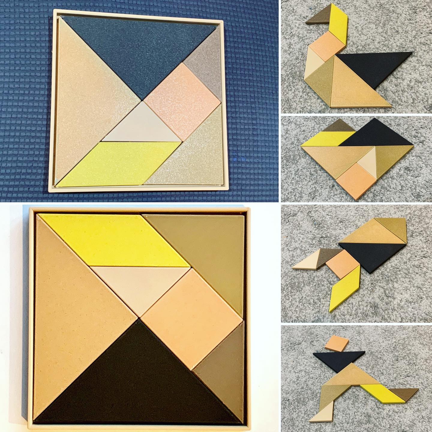 Makerwiz - 3D Printed Tangram made with 7 kinds of wood!...