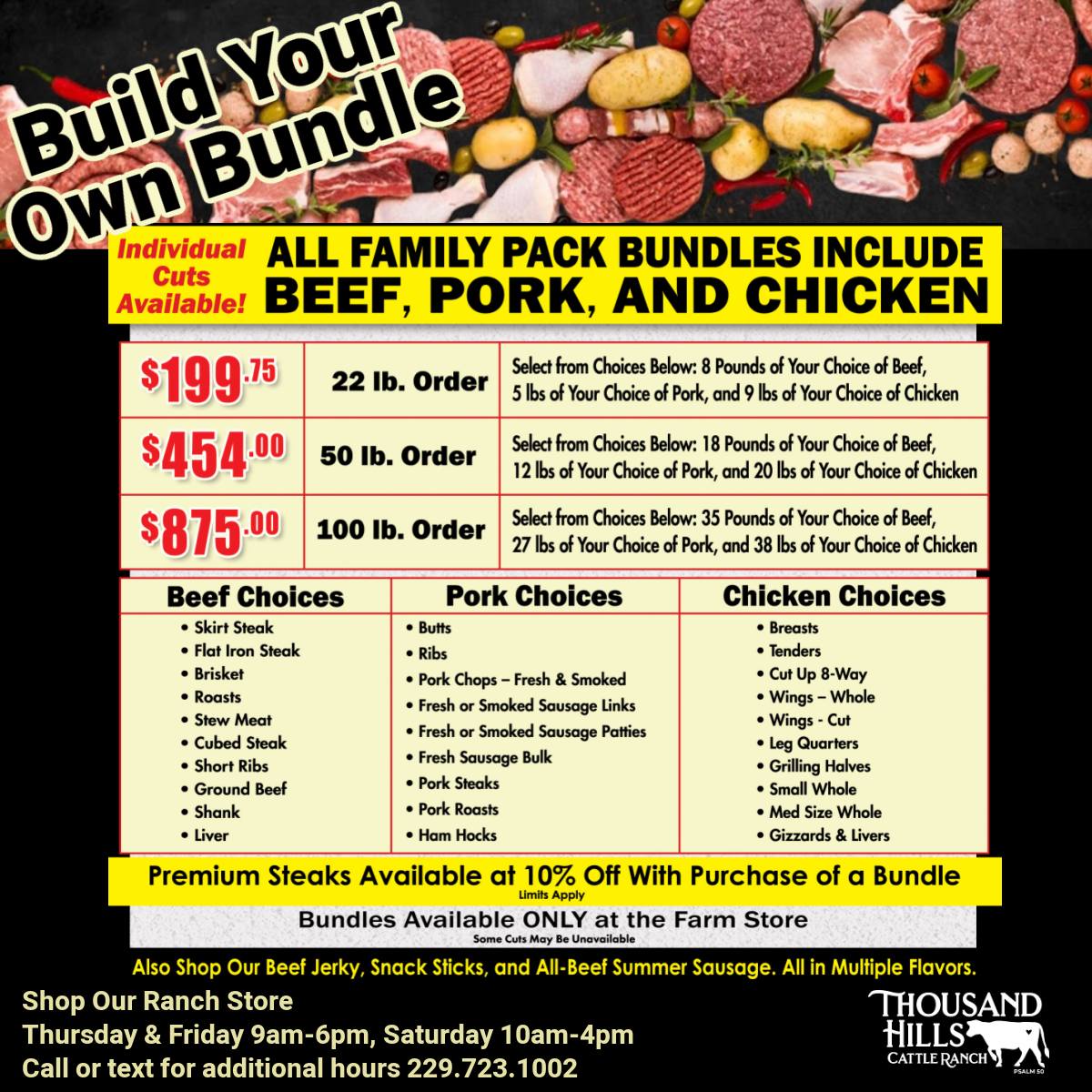 Come Build Your Own Bundle... - Thousand Hills Cattle Ranch | Facebook