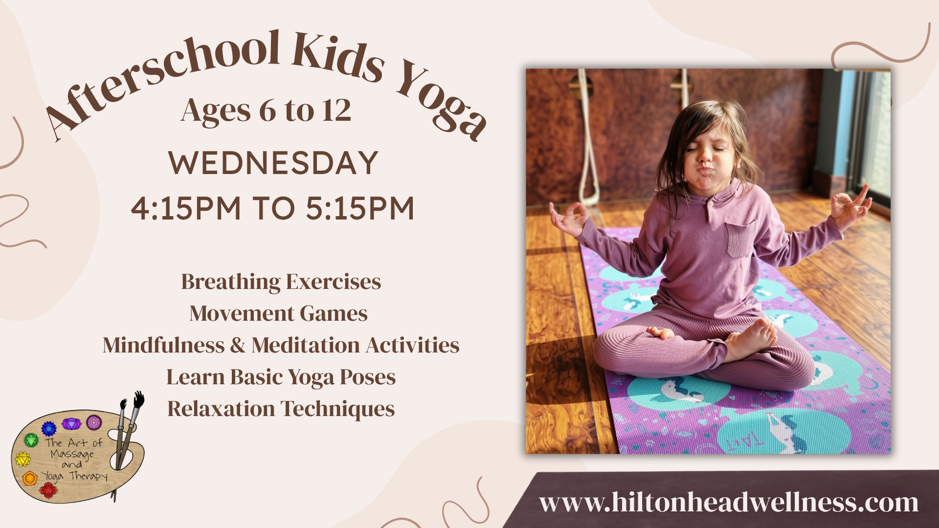 Afterschool Kids Yoga and Movement (Ages 6 to 12)