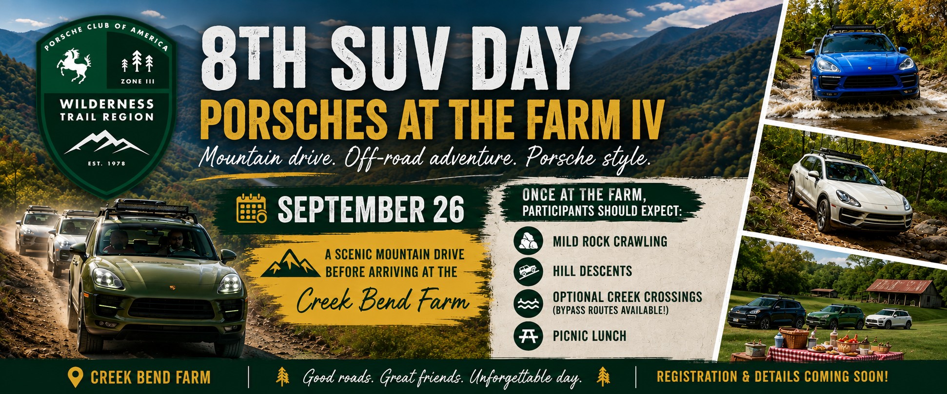 8th SUV Day - Porsches at the Farm IV