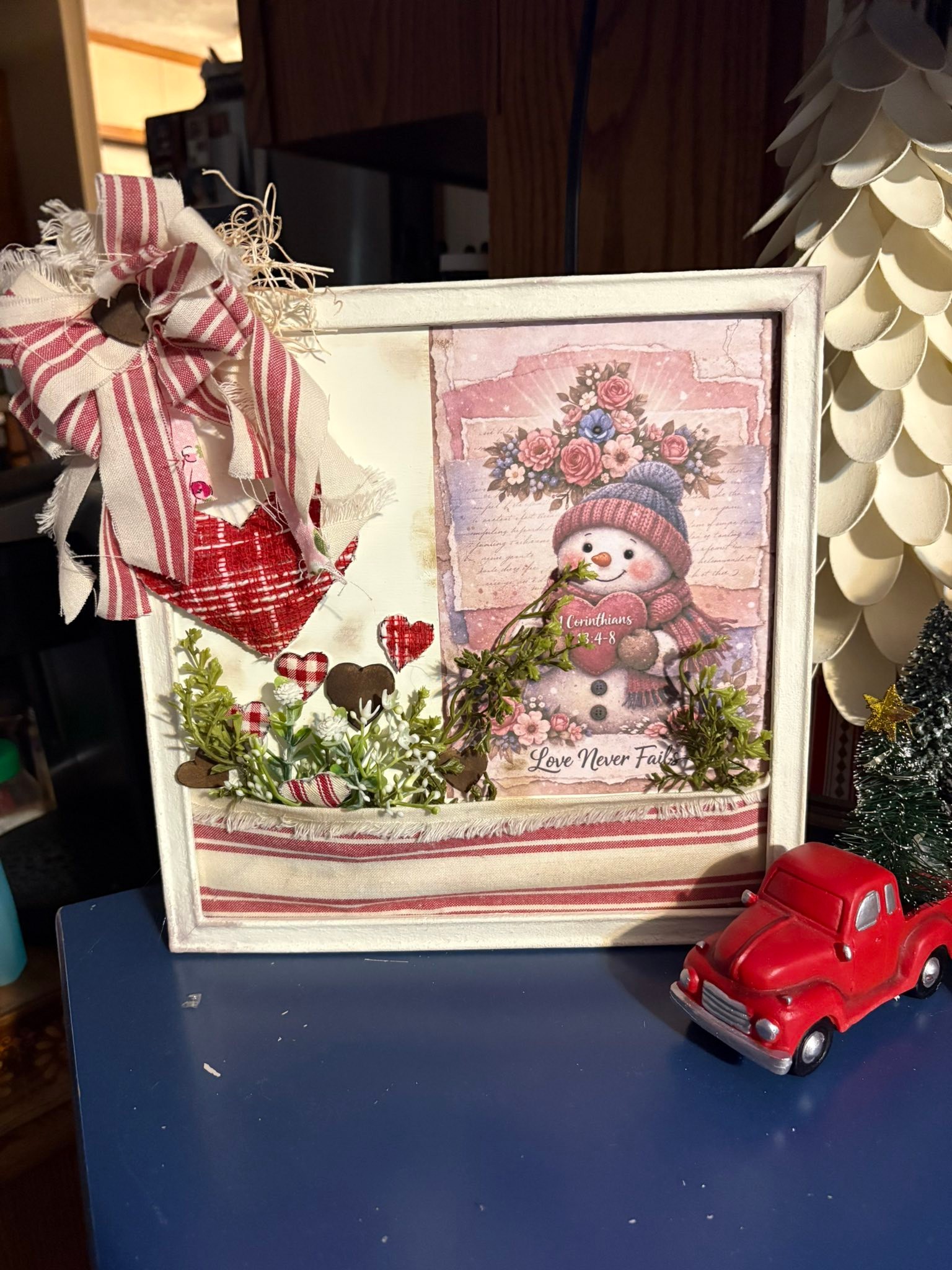Vintage - I made this cutie with a square dollar tree frame. One of my ...