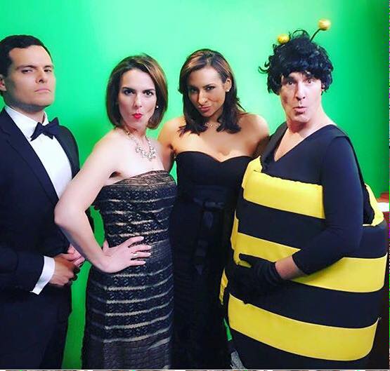 Dan Ponce On Set With The Cast Of Wgns Telenovela Noticias De Mi