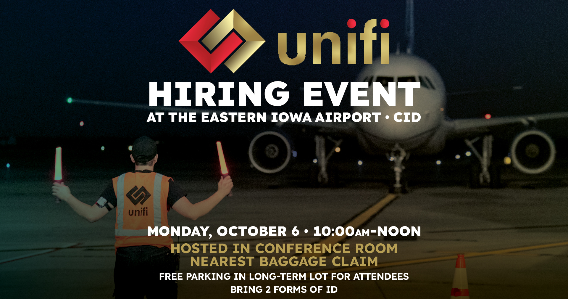Unifi Hiring Event At The Eastern Iowa Airport • Cid