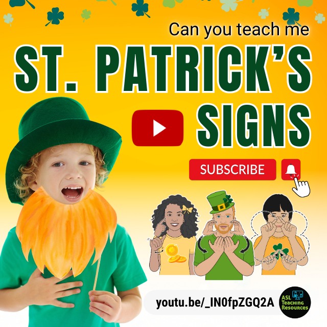 ASL - 🎉🤟 Have fun learning St. Patrick's Day vocabulary in ASL! Tell us ...