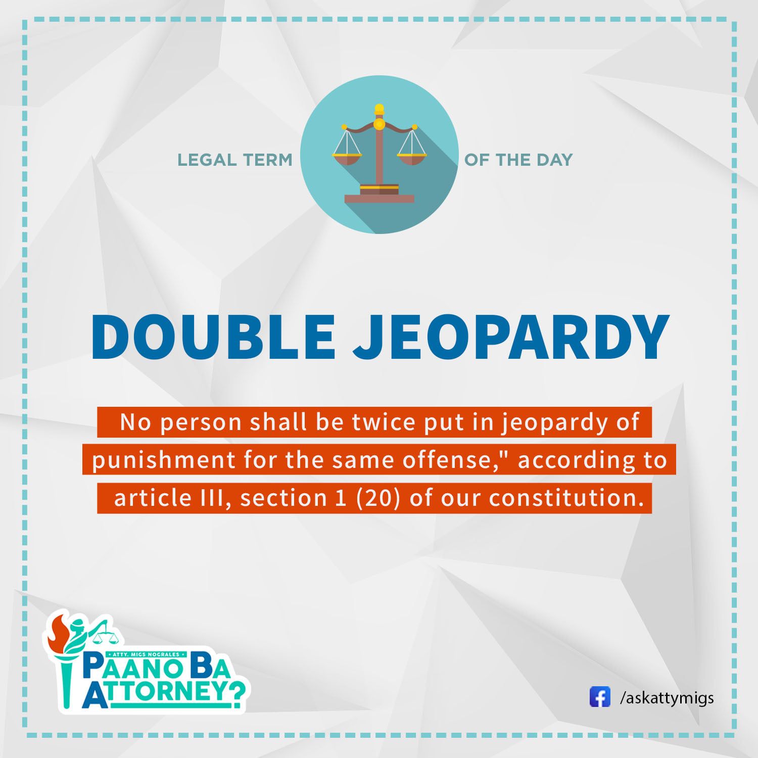 D Legacy - MAGTUON TA! This is our legal term of the day from Monday's ...
