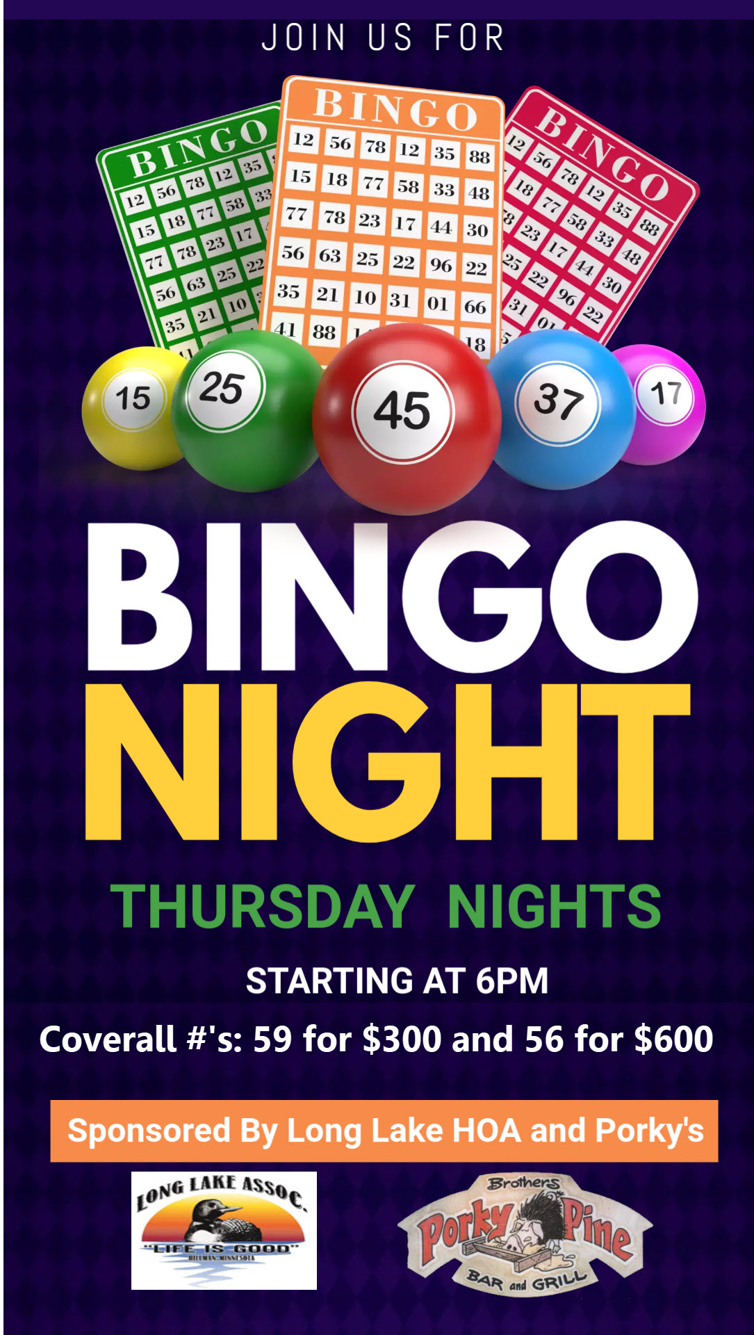 Porky - Get ready for an exciting Bingo Night where you can play, win ...