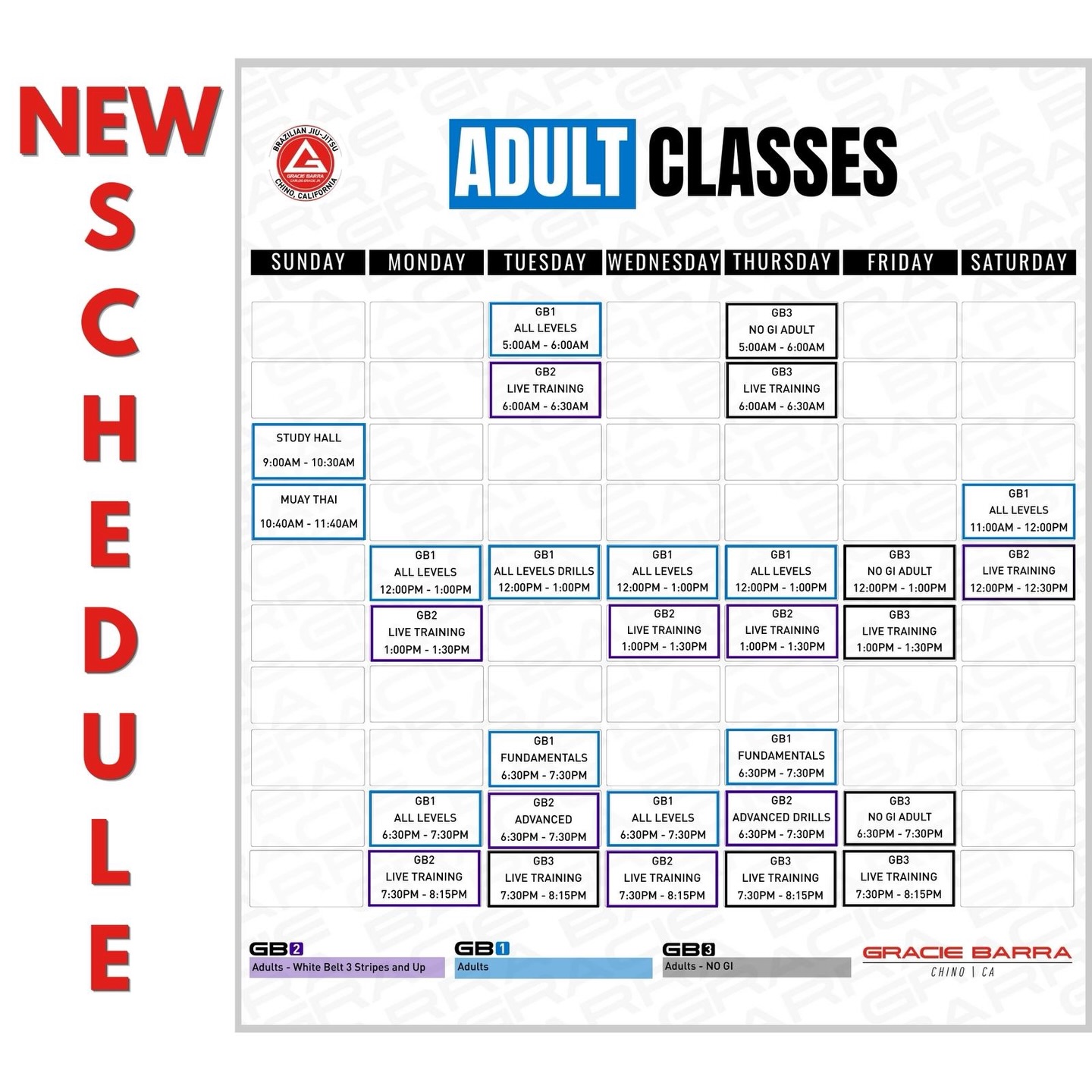 Gracie - Our updated 2026 schedule is here 🙌 We’ve added Sunday Muay ...