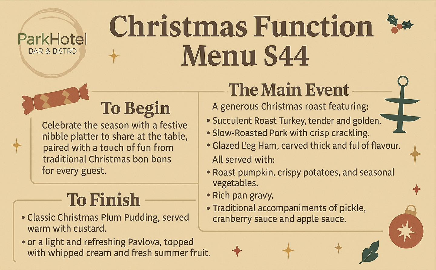 Park - 🎄 Christmas at The Park 🎄 Our Christmas function menu is locked ...