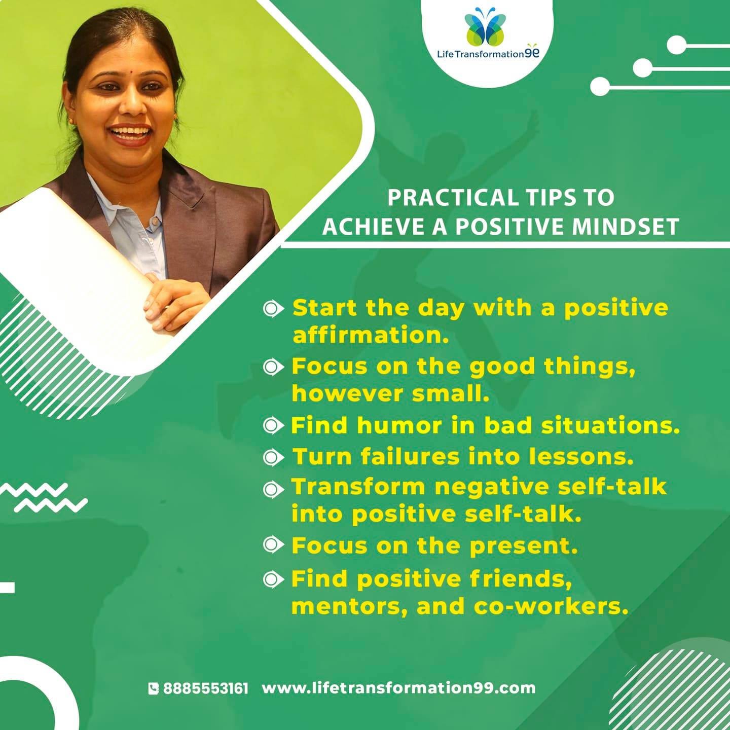 Practical tips to achieve a positive... - Life Transformation | Facebook