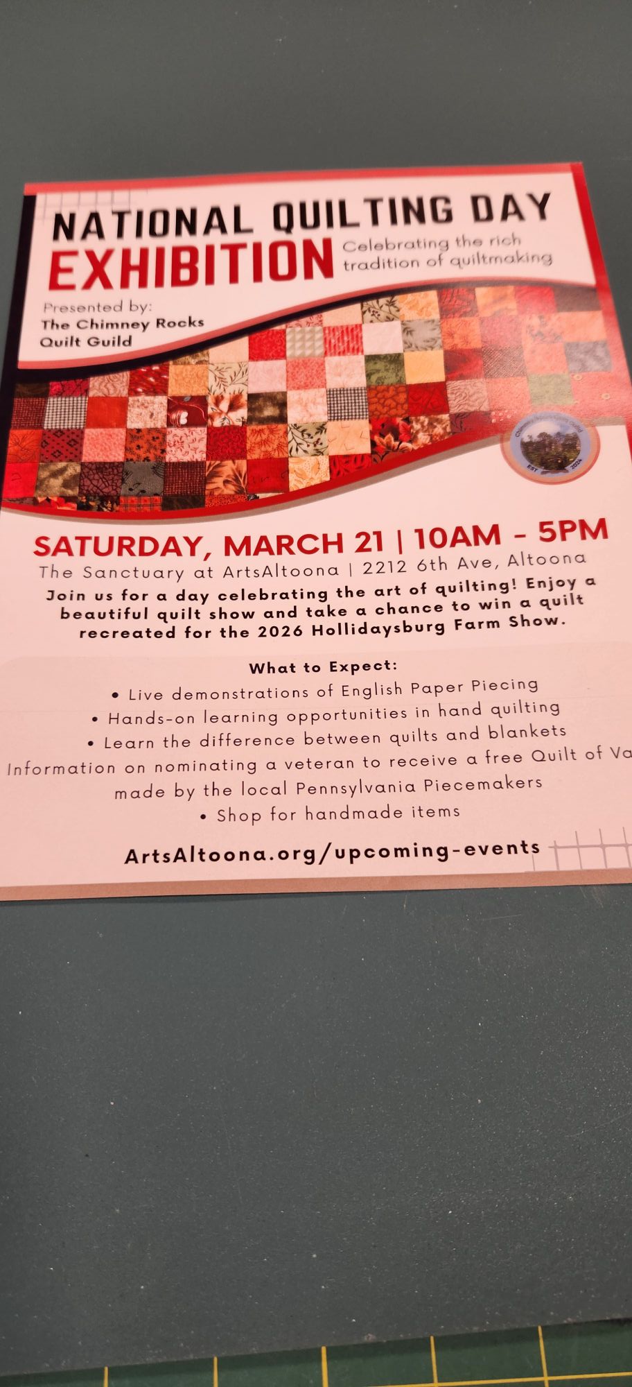 Connie's - Time to mark your calendar. March 21st. National quilt day ...