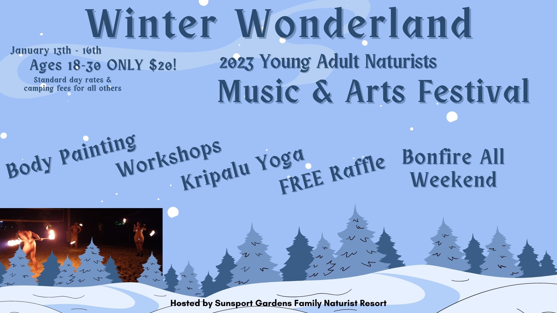 2023 Winter Wonderland Young Adult Naturist Festival
