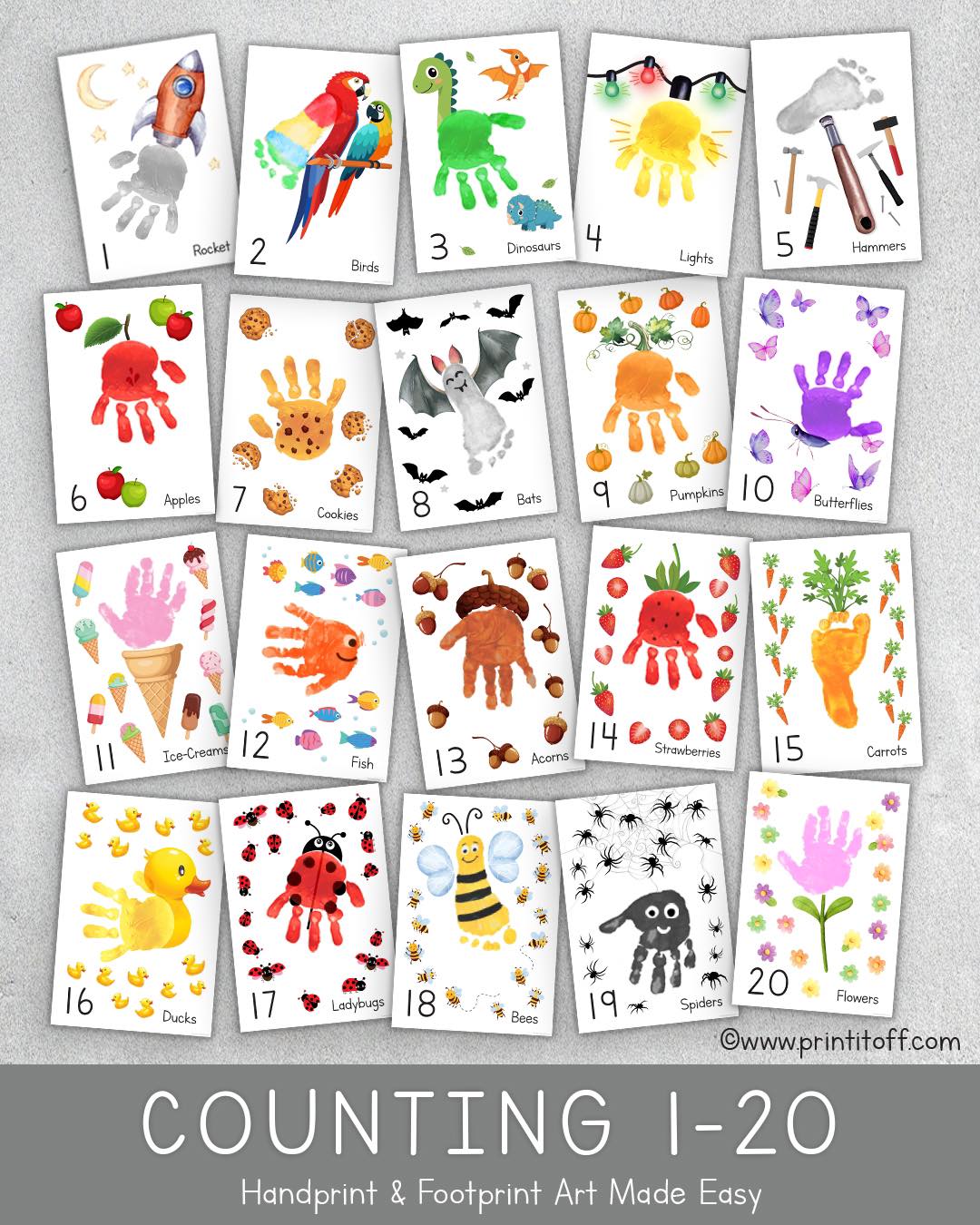 Print.it... - Print.it.off Handprint + Footprint Art Made Easy