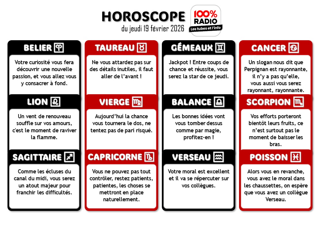 100% - [ HOROSCOPE DU JOUR ] 🎙Tous les horoscopes disponibles en ...