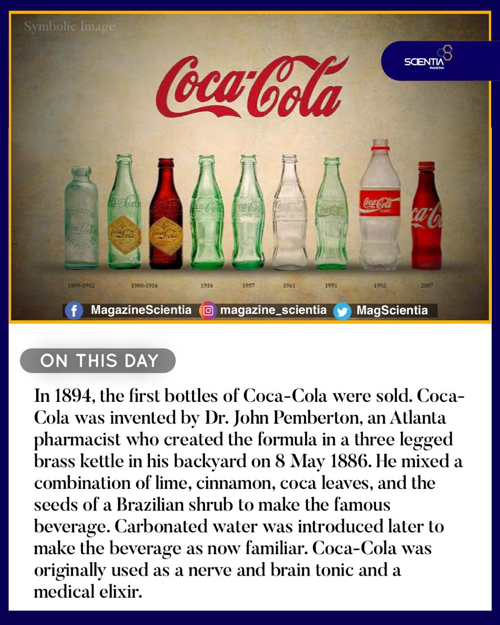 Scientia - #OnThisDay In 1894, the first bottles of... | Facebook