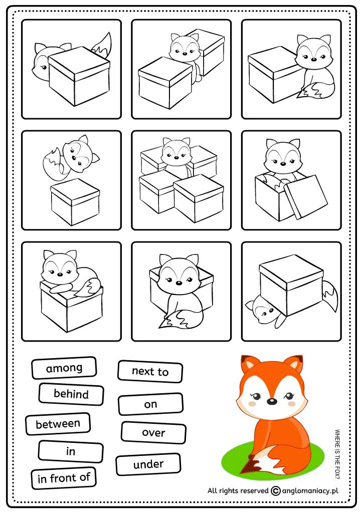 Anglomaniacy - PREPOSITIONS OF PLACE GAME This Tic Tac Toe challenge is ...